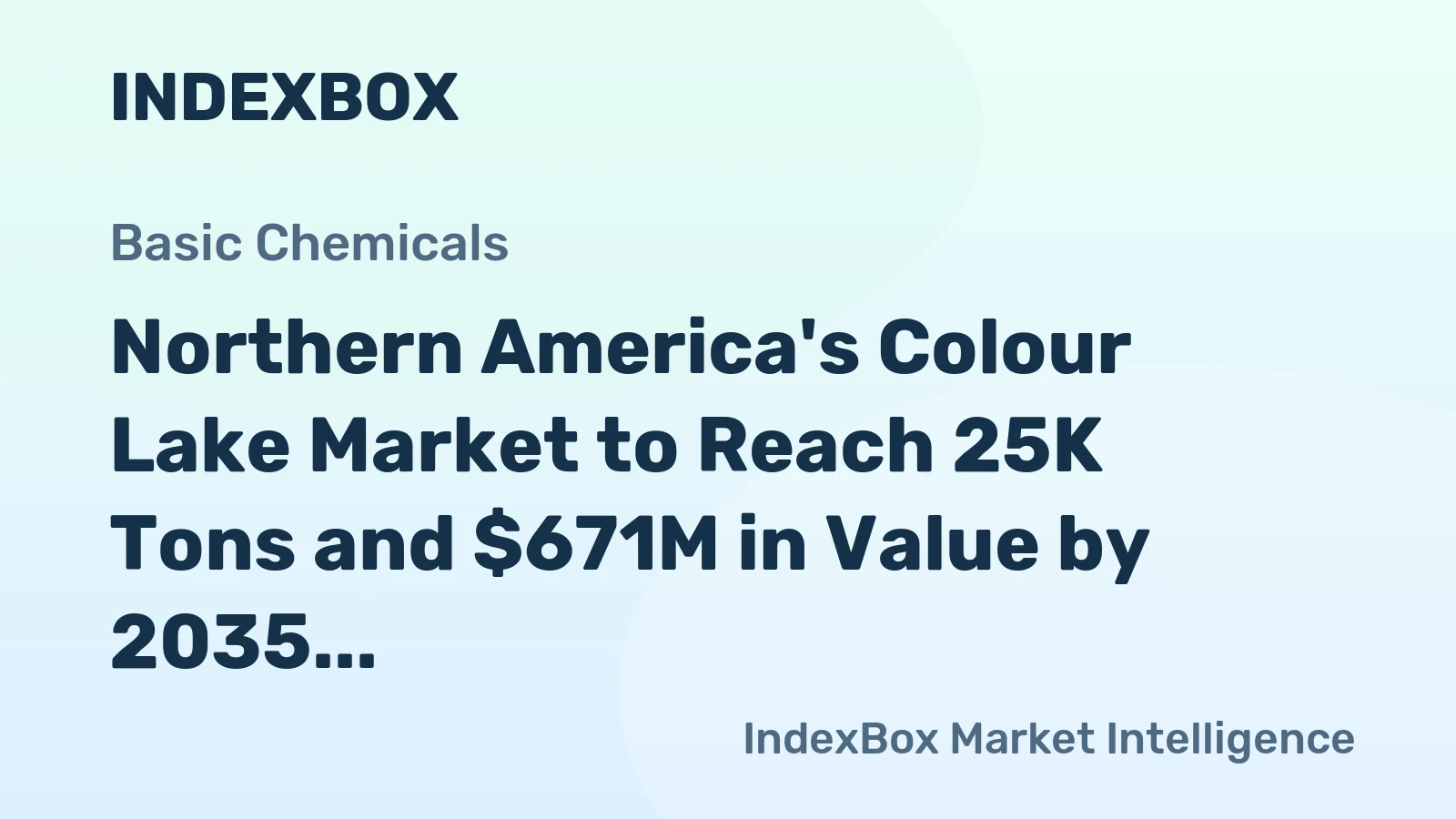 Northern America's Colour Lake Market to Reach 25K Tons and $671M in Value by 2035