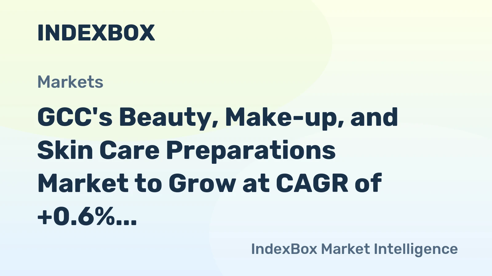 GCC's Beauty, Make-up, and Skin Care Preparations Market to Grow at CAGR of +0.6% Over Next Decade