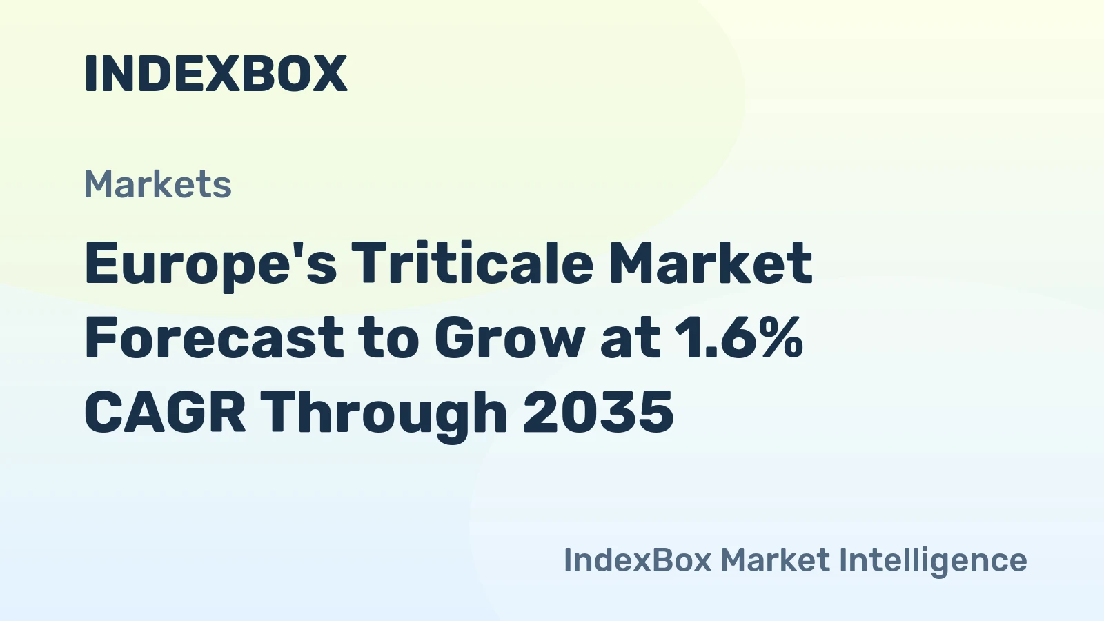 Europe's Triticale Market Forecast to Grow at 1.6% CAGR Through 2035