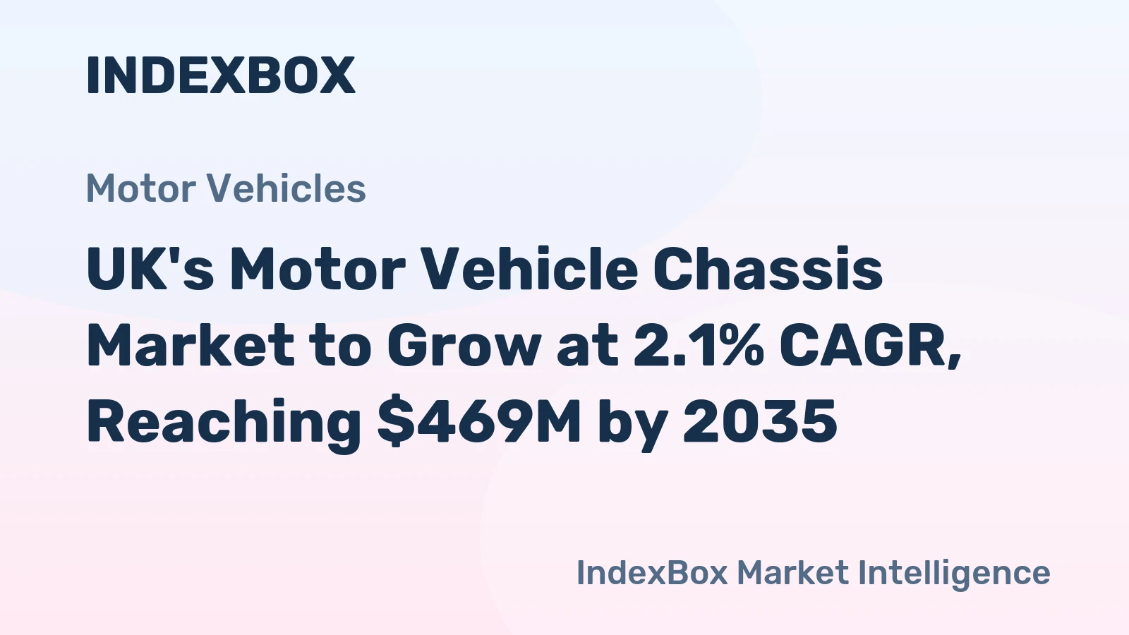 UK's Motor Vehicle Chassis Market to Grow at 2.1% CAGR, Reaching $469M by 2035