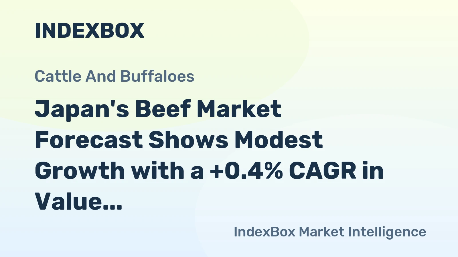 Japan's Beef Market Forecast Shows Modest Growth with a +0.4% CAGR in Value