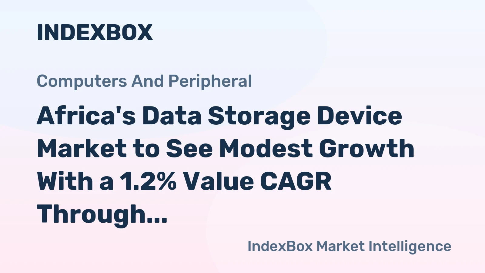 Africa's Data Storage Device Market to See Modest Growth With a 1.2% Value CAGR Through 2035