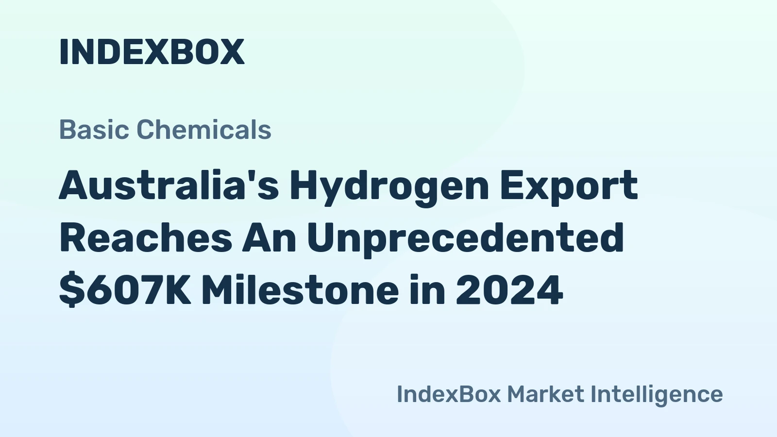 Australia's Hydrogen Export Reaches An Unprecedented $607K Milestone in 2024