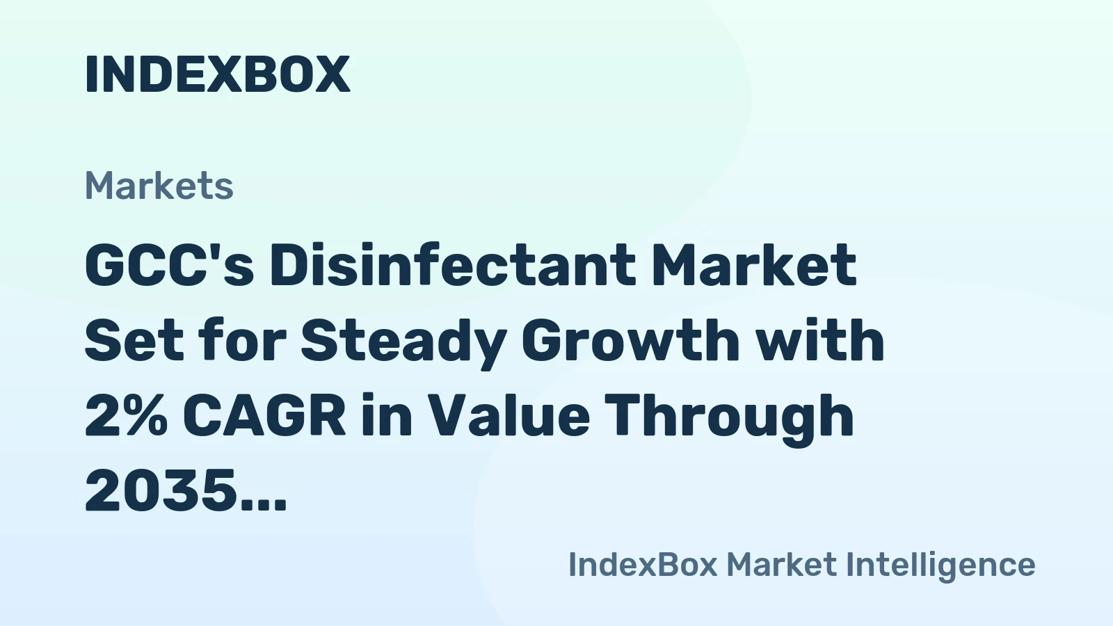 GCC's Disinfectant Market Set for Steady Growth with 2% CAGR in Value Through 2035
