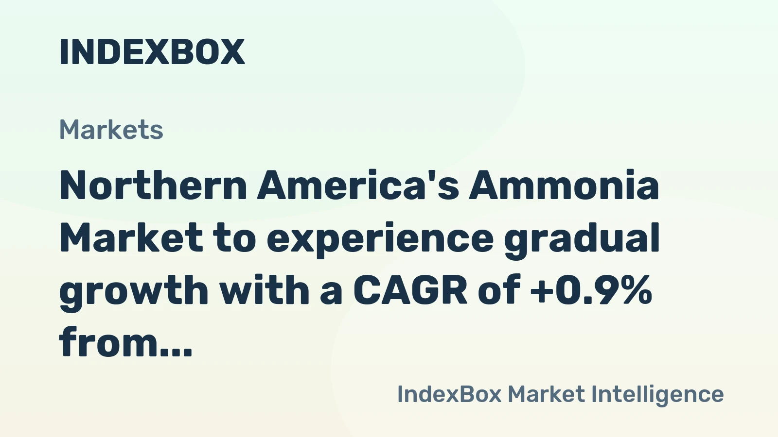 Northern America's Ammonia Market to experience gradual growth with a CAGR of +0.9% from 2024 to 2035