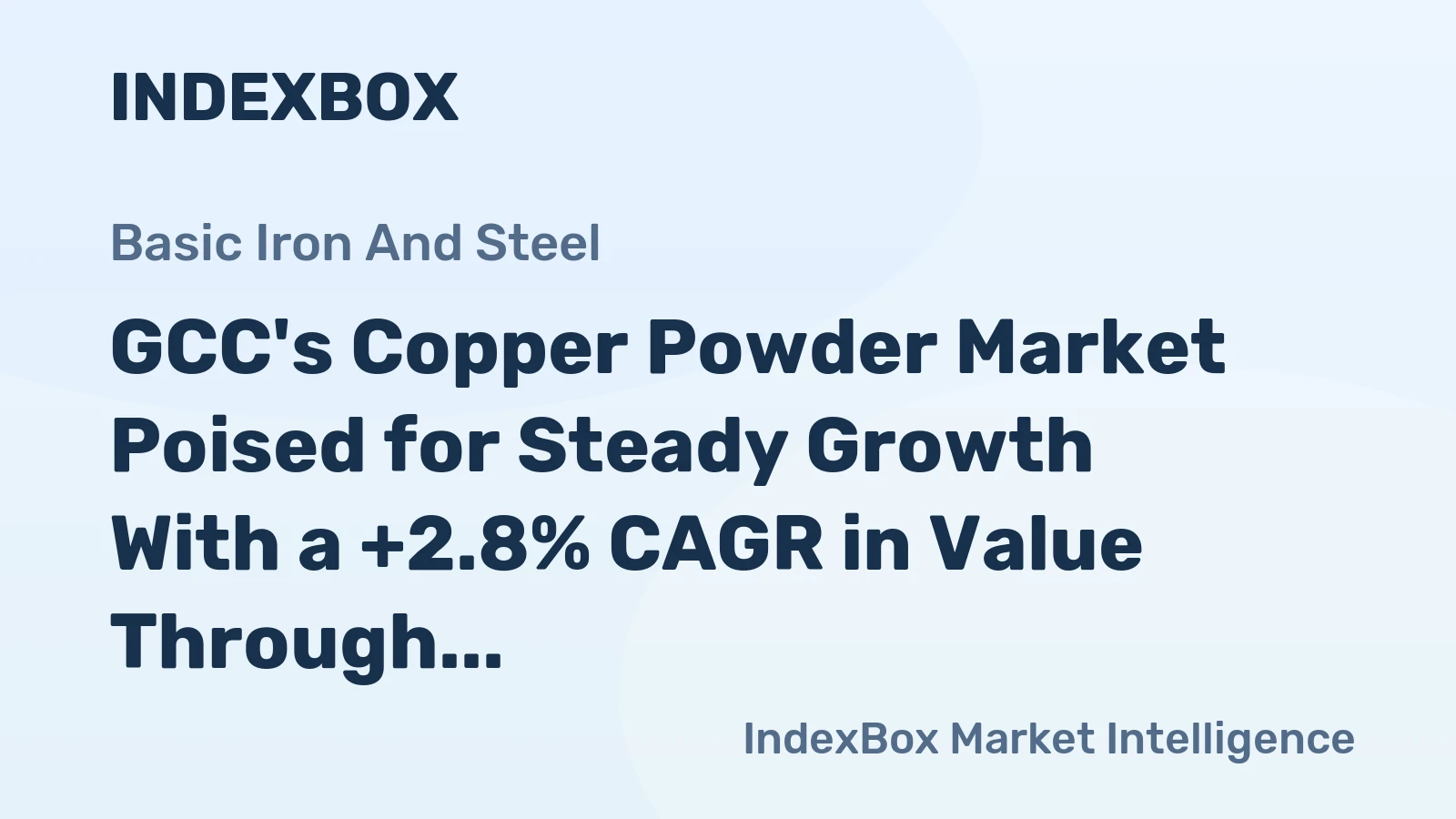 GCC's Copper Powder Market Poised for Steady Growth With a +2.8% CAGR in Value Through 2035