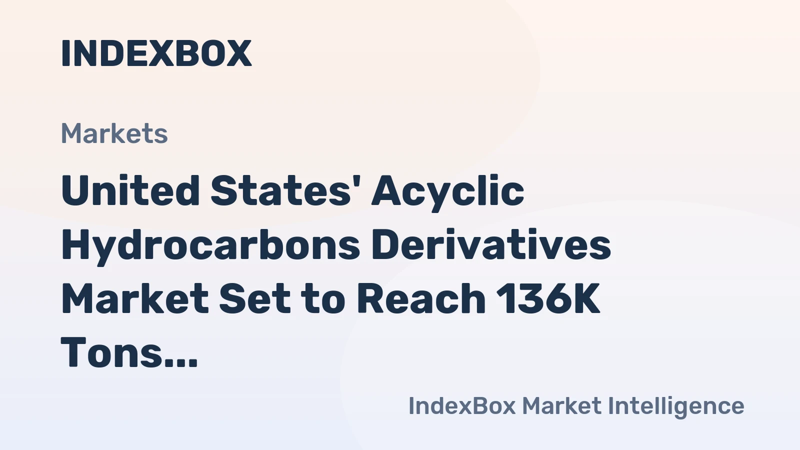 United States' Acyclic Hydrocarbons Derivatives Market Set to Reach 136K Tons and $1.1B by 2035