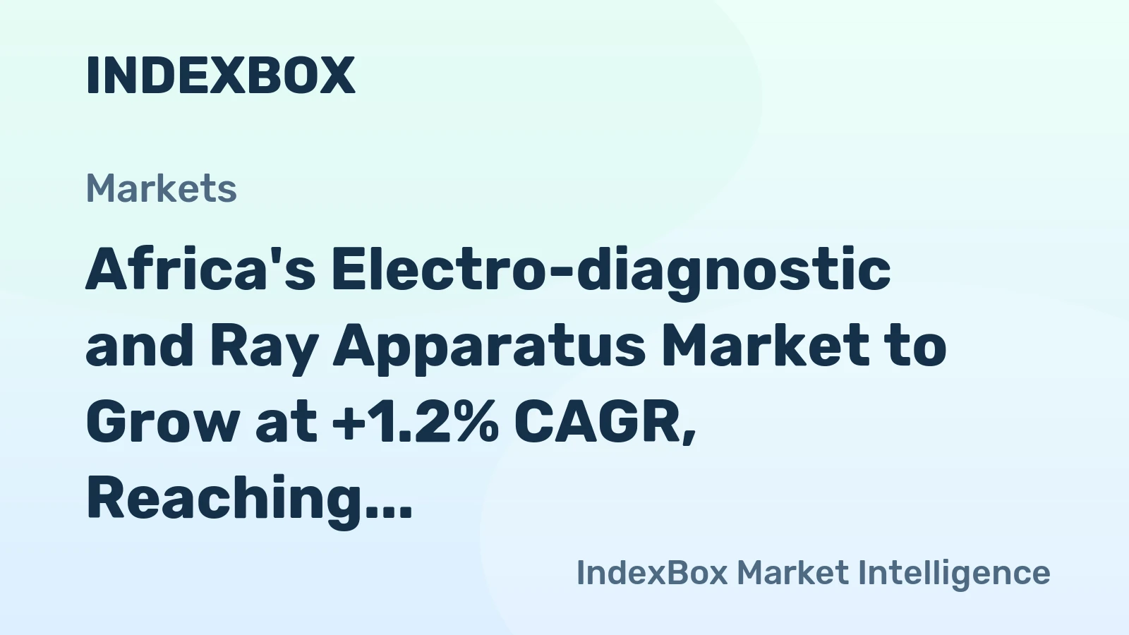 Africa's Electro-diagnostic and Ray Apparatus Market to Grow at +1.2% CAGR, Reaching 142M units by 2035