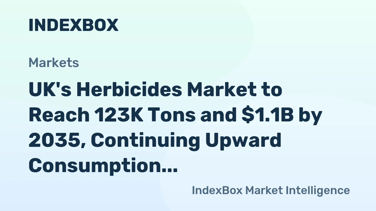 UK's Herbicides Market to Reach 123K Tons and $1.1B by 2035, Continuing Upward Consumption Trend