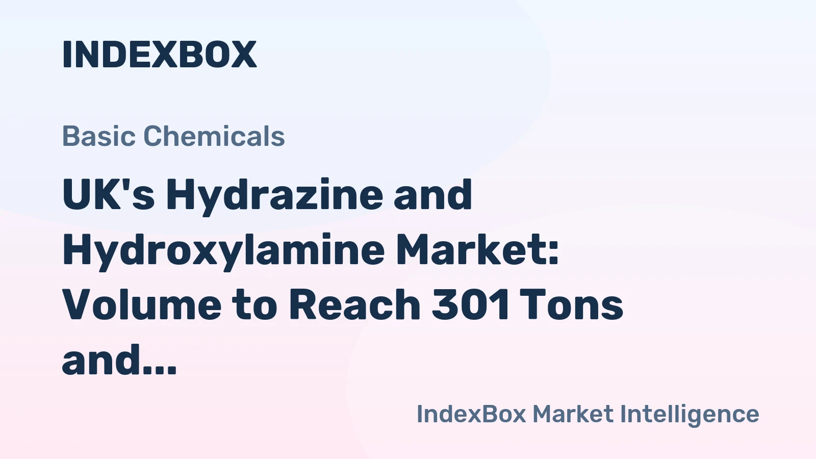 UK's Hydrazine and Hydroxylamine Market: Volume to Reach 301 Tons and Value to Hit $2.3M by 2035