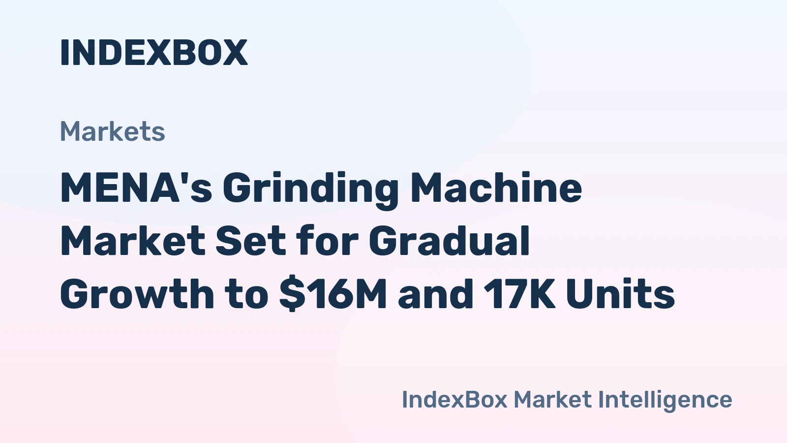 MENA's Grinding Machine Market Set for Gradual Growth to $16M and 17K Units