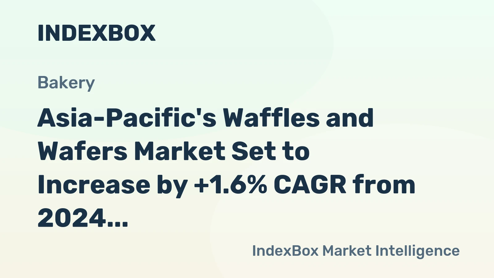 Asia-Pacific's Waffles and Wafers Market Set to Increase by +1.6% CAGR from 2024 to 2035