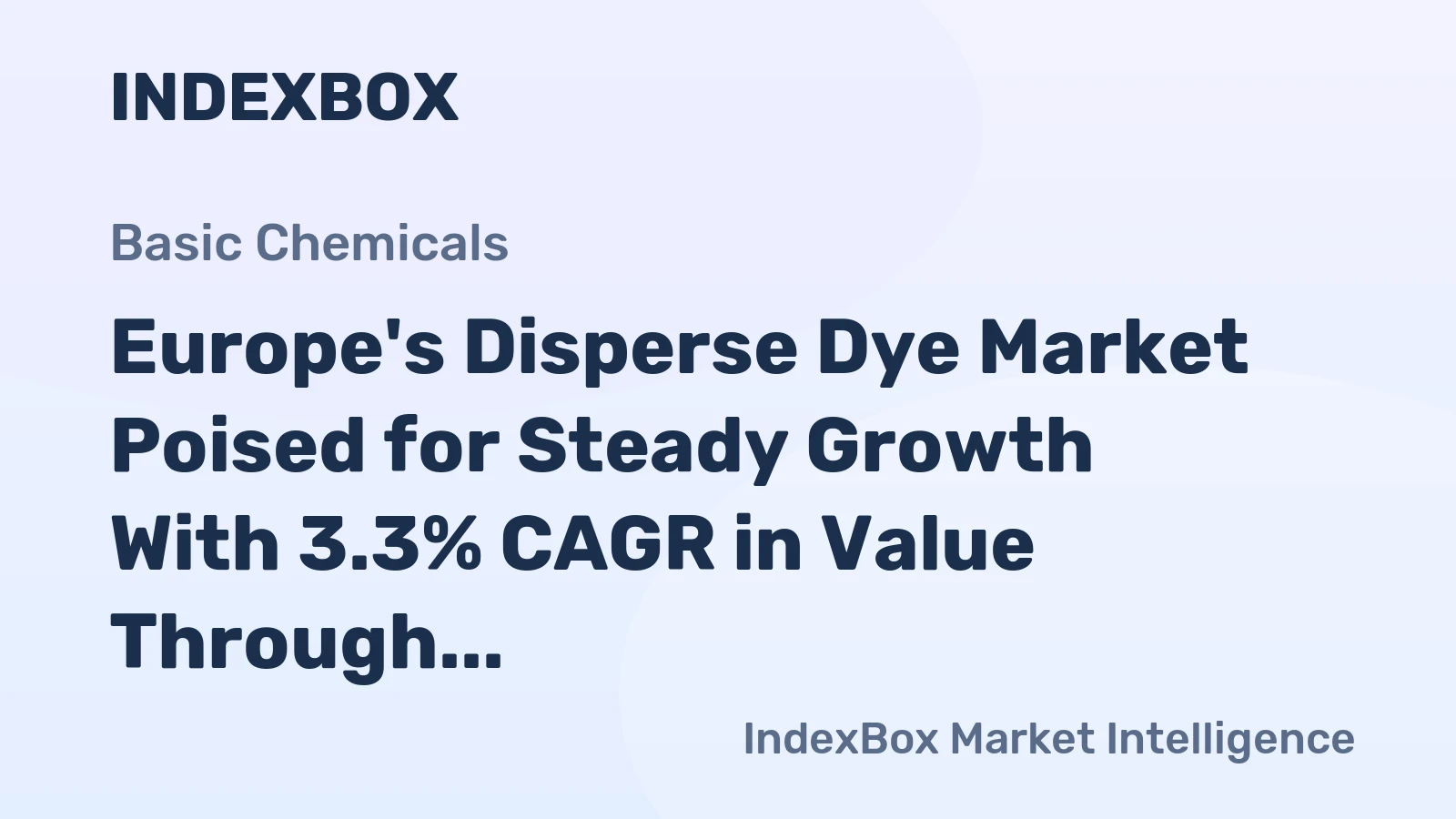 Europe's Disperse Dye Market Poised for Steady Growth With 3.3% CAGR in Value Through 2035