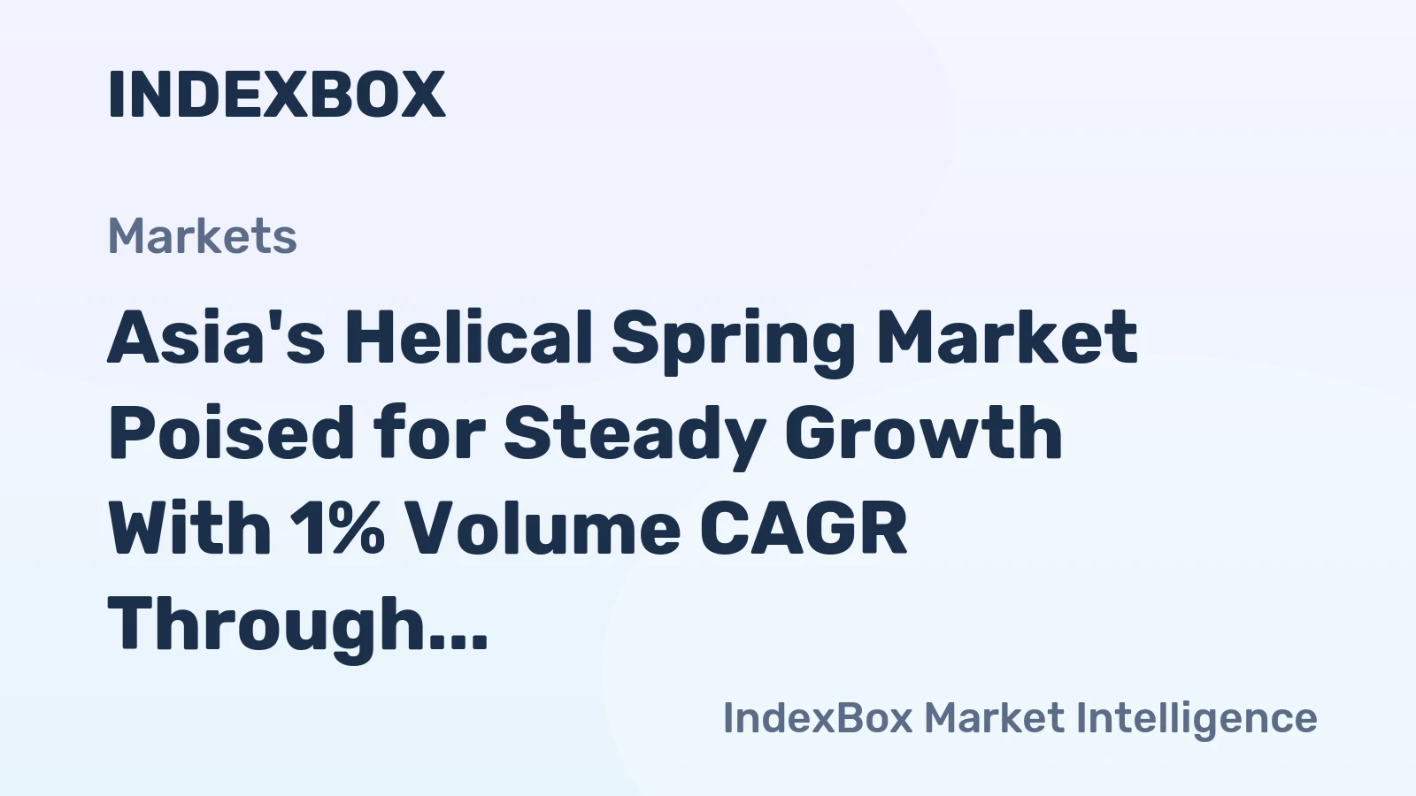 Asia's Helical Spring Market Poised for Steady Growth With 1% Volume CAGR Through 2035
