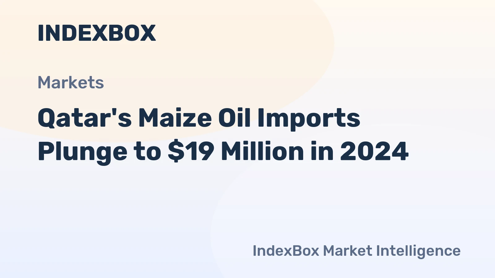 Qatar's Maize Oil Imports Plunge to $19 Million in 2024
