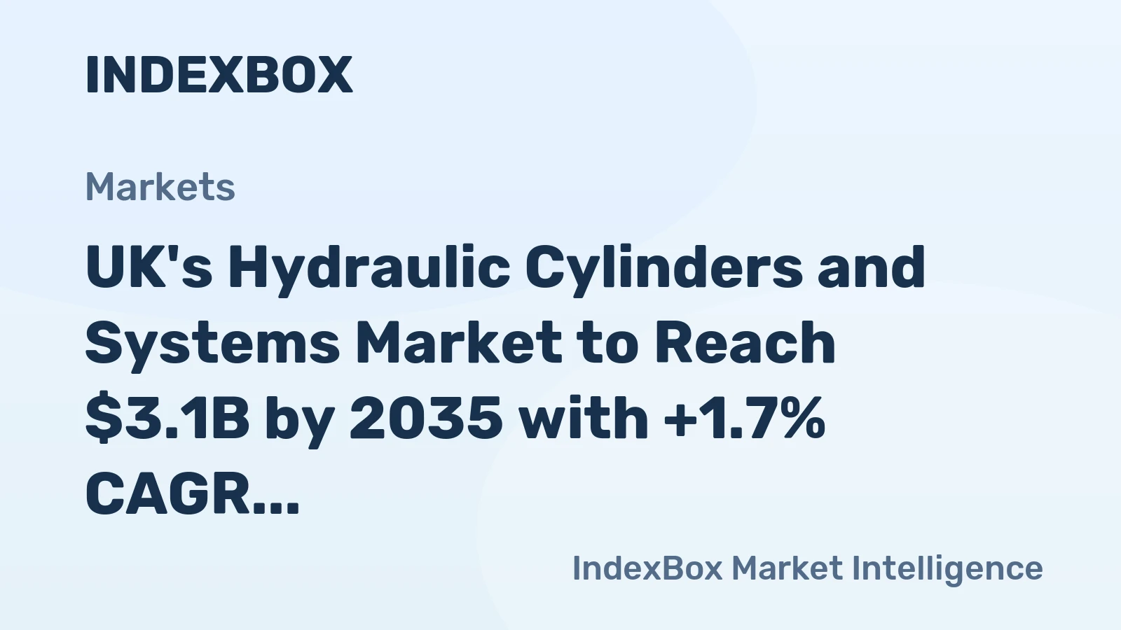 UK's Hydraulic Cylinders and Systems Market to Reach $3.1B by 2035 with +1.7% CAGR
