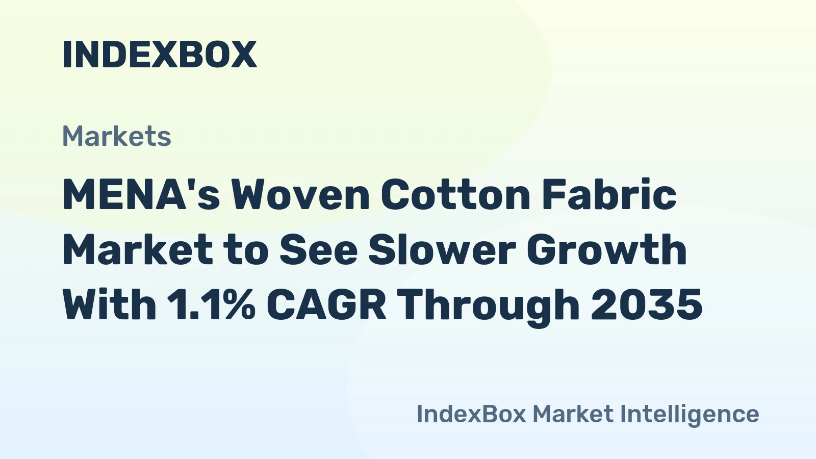 MENA's Woven Cotton Fabric Market to See Slower Growth With 1.1% CAGR Through 2035
