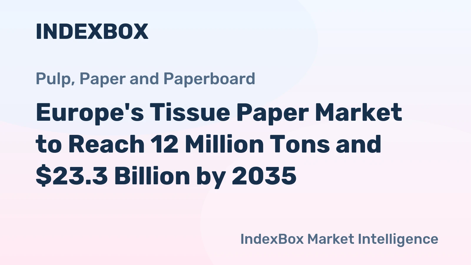 Europe's Tissue Paper Market to Reach 12 Million Tons and $23.3 Billion by 2035