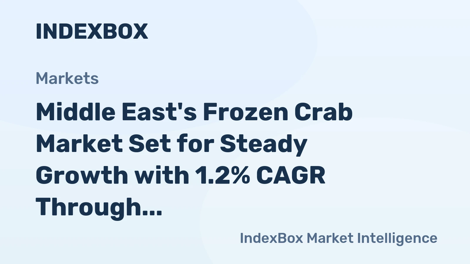 Middle East's Frozen Crab Market Set for Steady Growth with 1.2% CAGR Through 2035