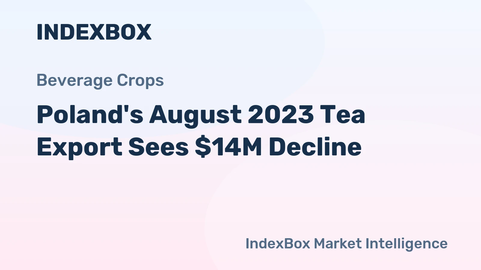 Poland's August 2023 Tea Export Sees $14M Decline