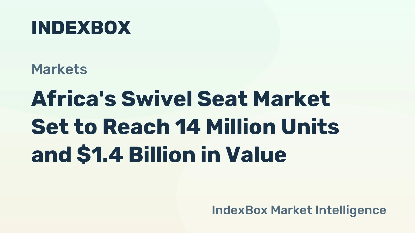 Africa's Swivel Seat Market Set to Reach 14 Million Units and $1.4 Billion in Value