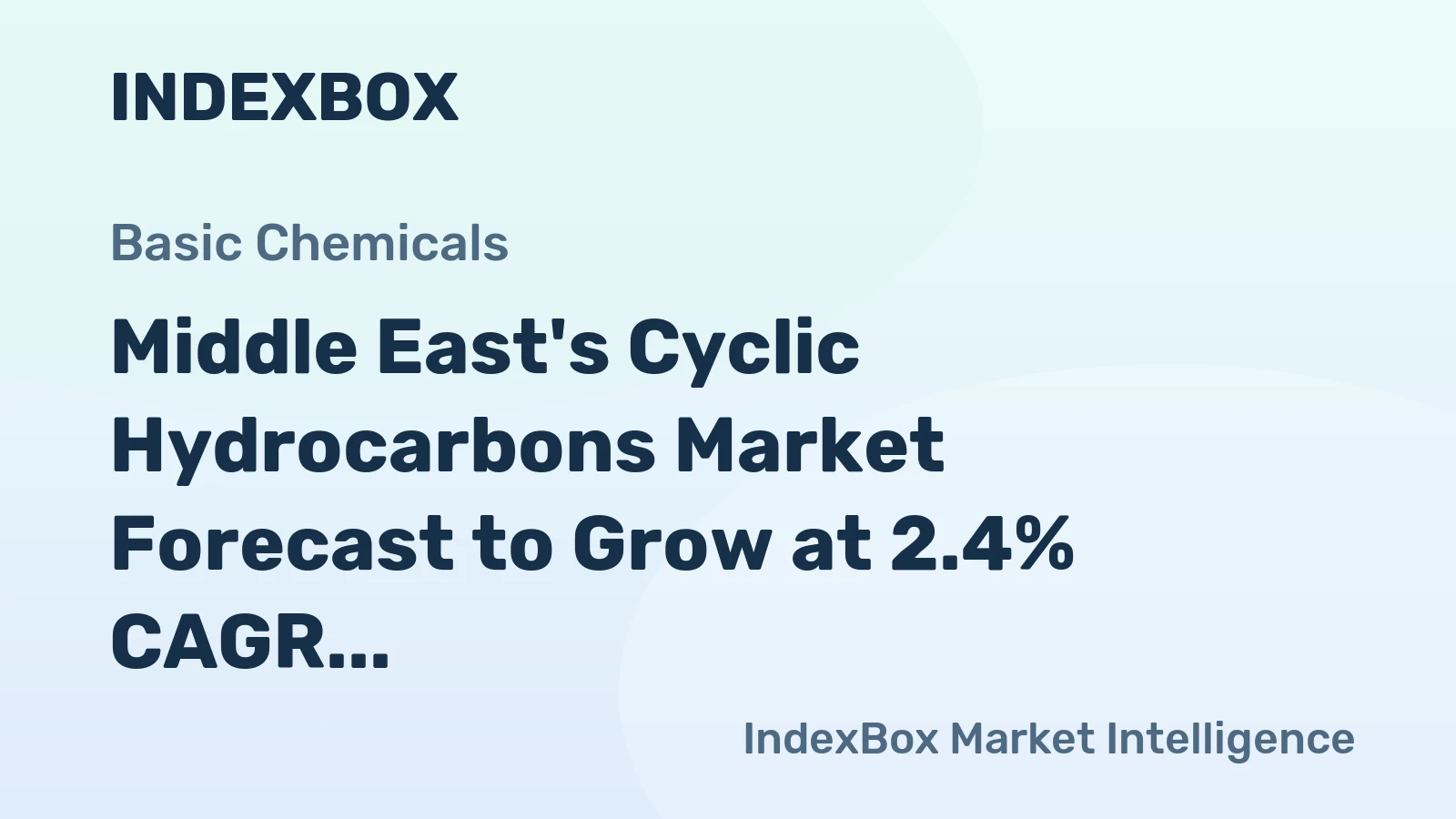 Middle East's Cyclic Hydrocarbons Market Forecast to Grow at 2.4% CAGR, Reaching $6.1B by 2035 on Steady Demand.