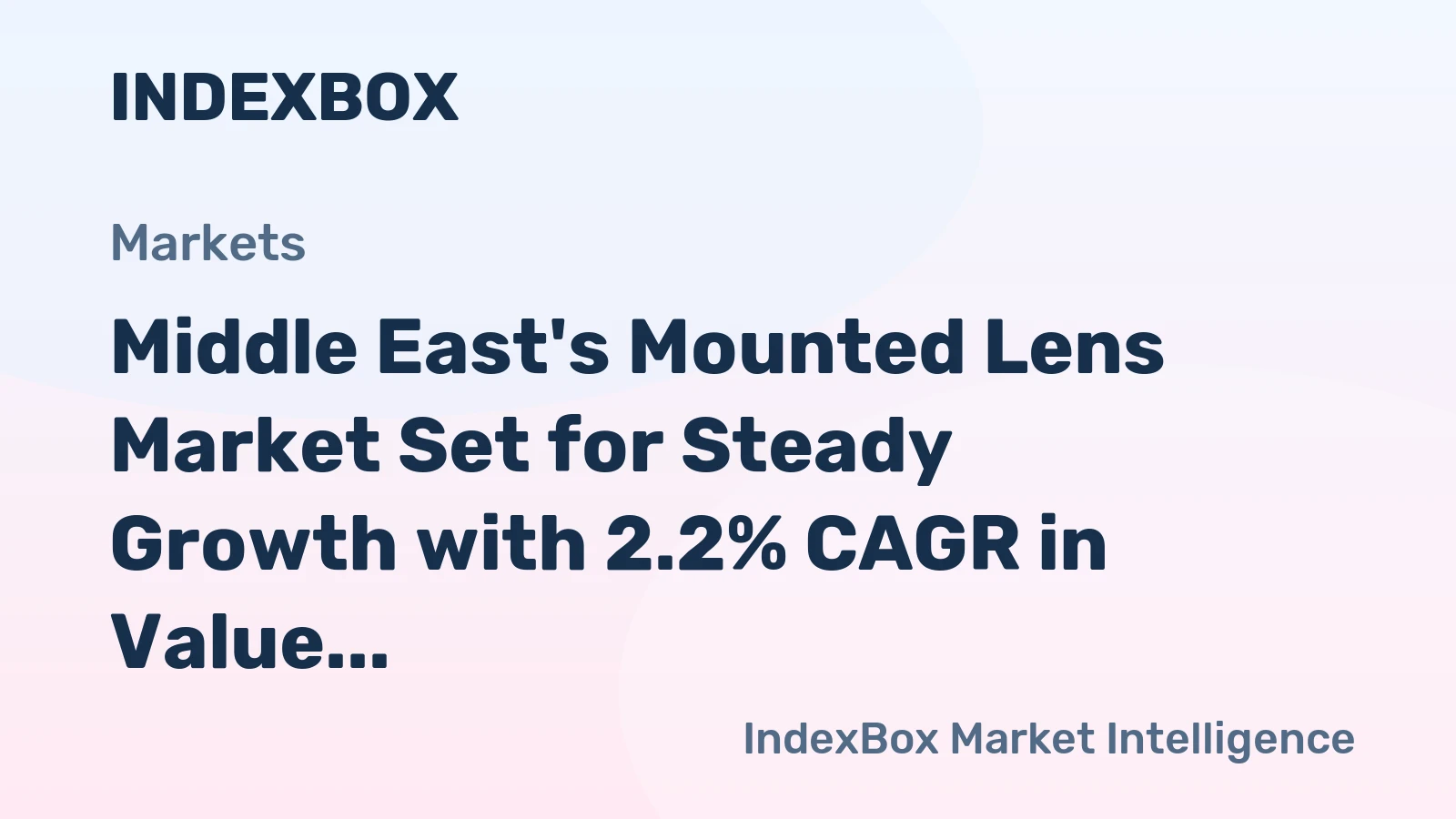 Middle East's Mounted Lens Market Set for Steady Growth with 2.2% CAGR in Value