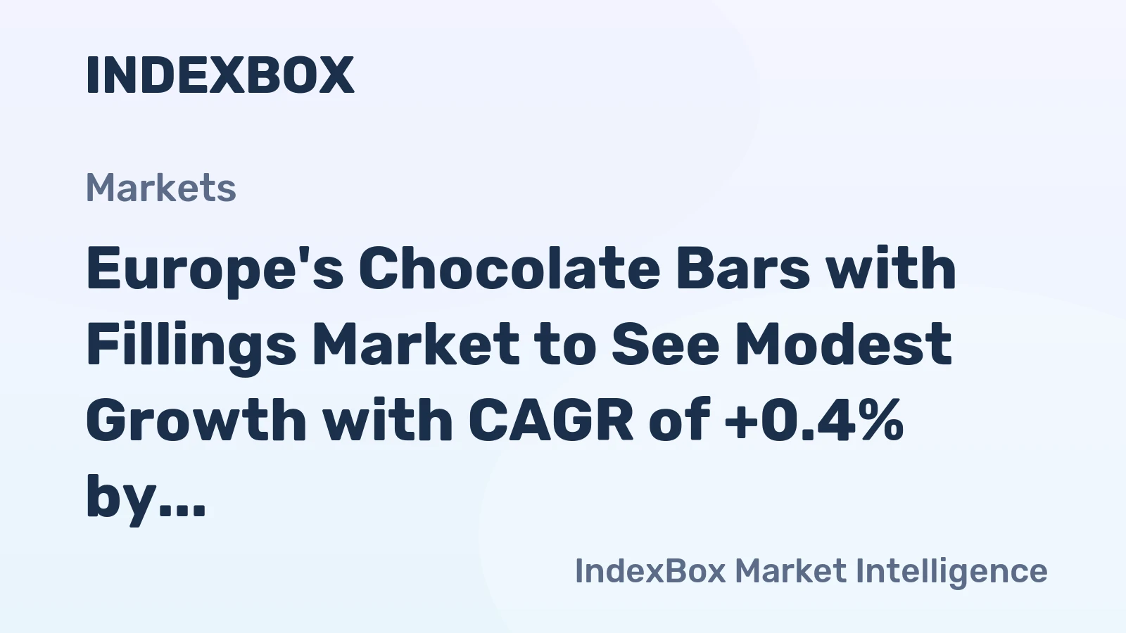 Europe's Chocolate Bars with Fillings Market to See Modest Growth with CAGR of +0.4% by 2035