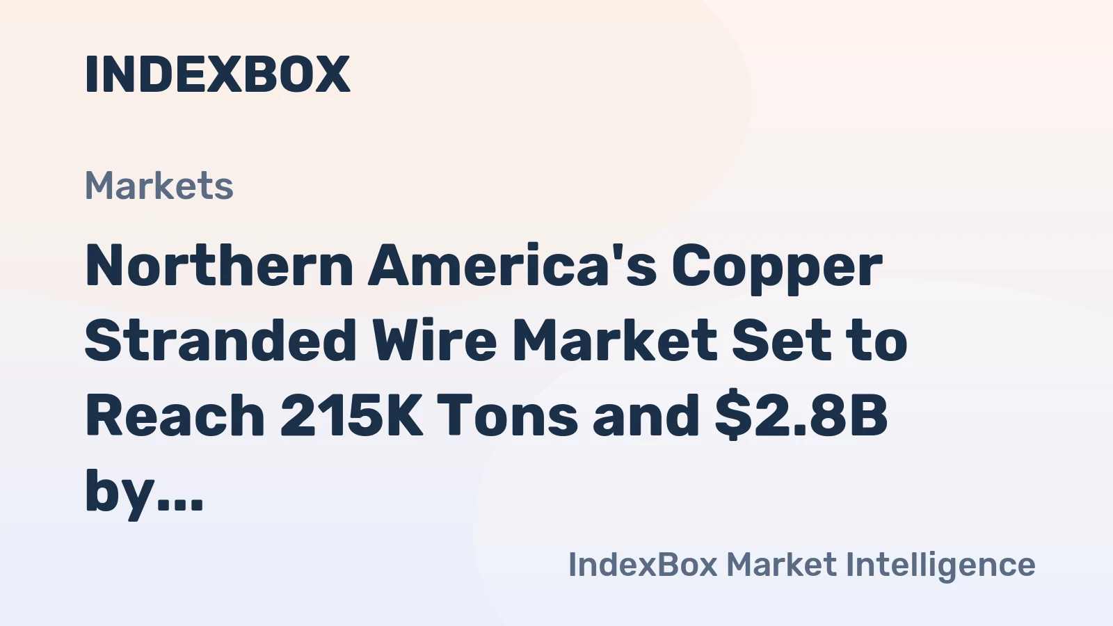 Northern America's Copper Stranded Wire Market Set to Reach 215K Tons and $2.8B by 2035