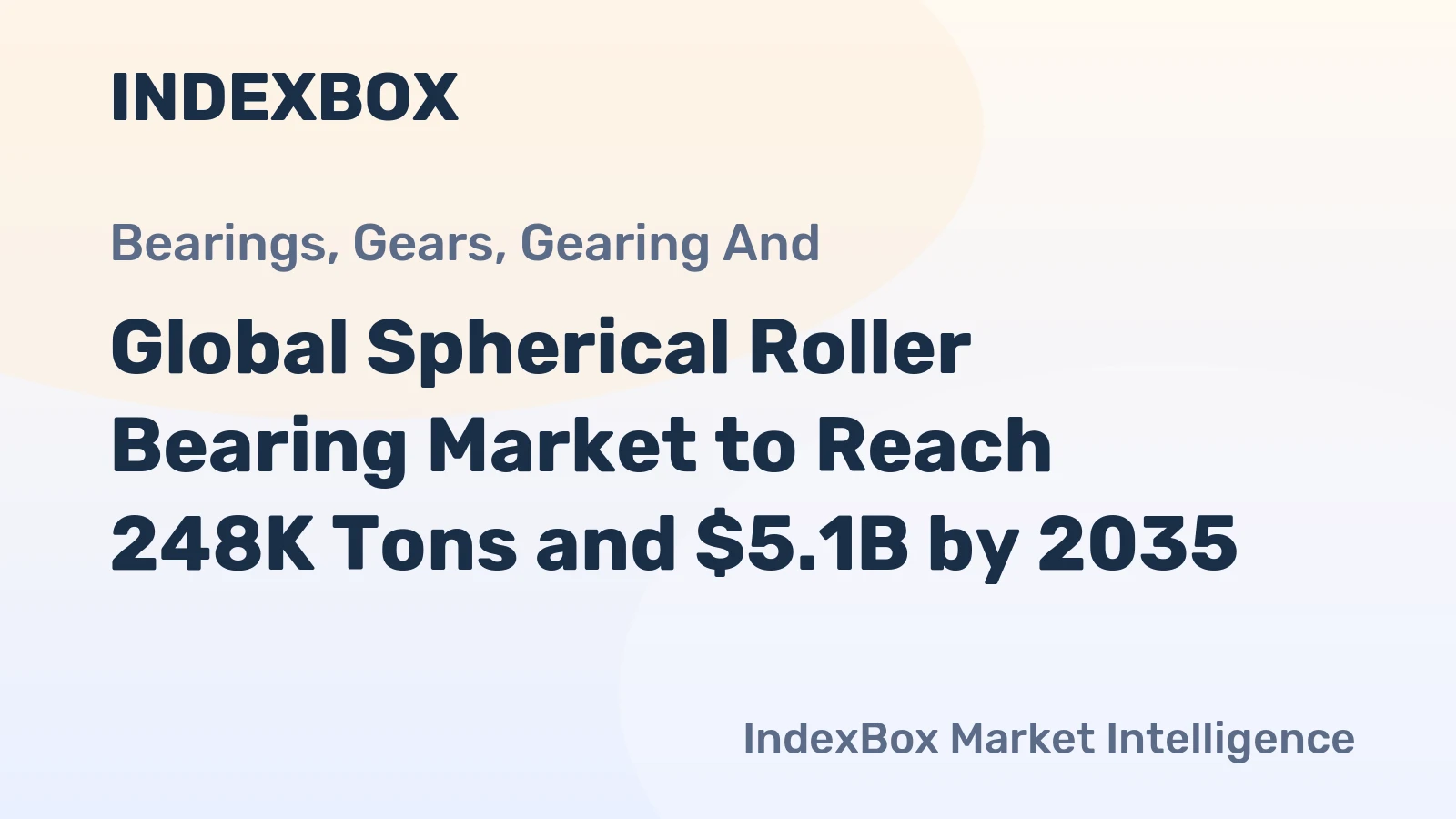 Global Spherical Roller Bearing Market to Reach 248K Tons and $5.1B by 2035