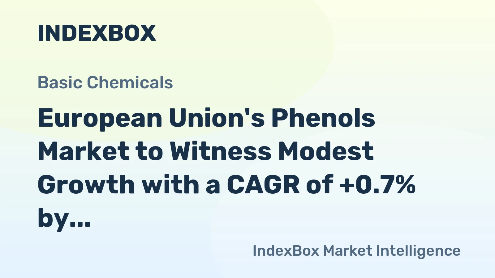 European Union's Phenols Market to Witness Modest Growth with a CAGR of +0.7% by 2035
