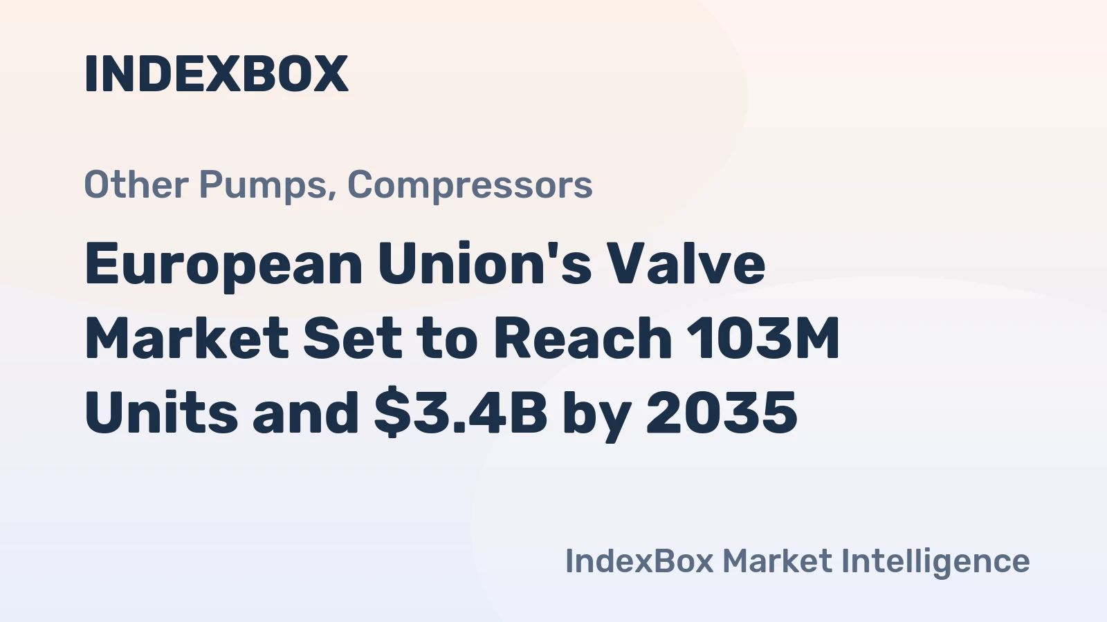 European Union's Valve Market Set to Reach 103M Units and $3.4B by 2035