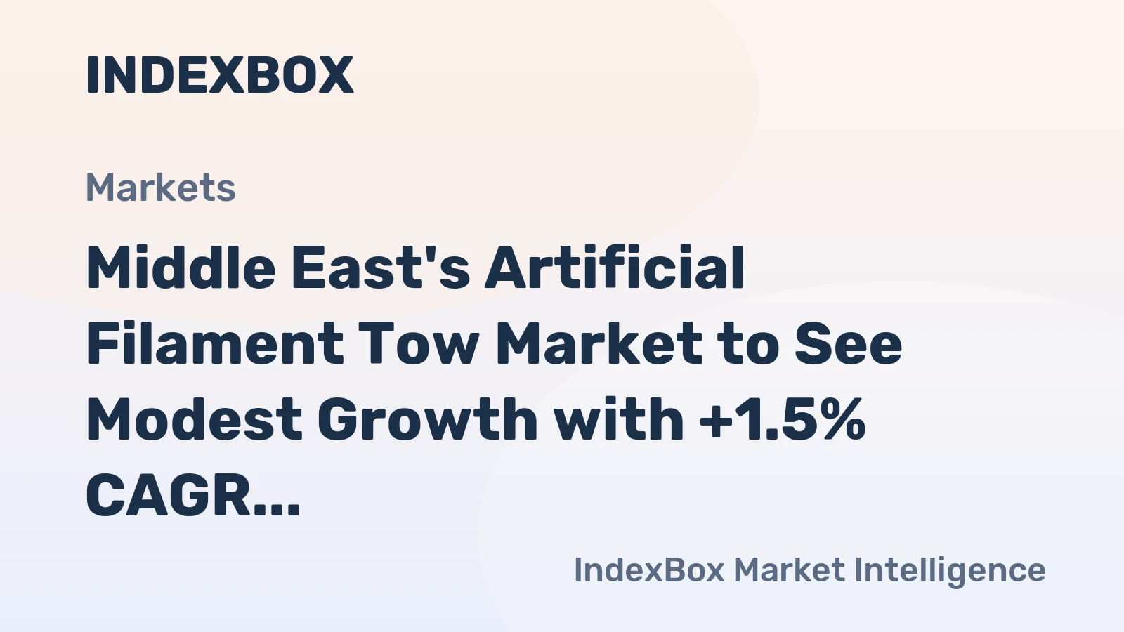 Middle East's Artificial Filament Tow Market to See Modest Growth with +1.5% CAGR over the Next Decade