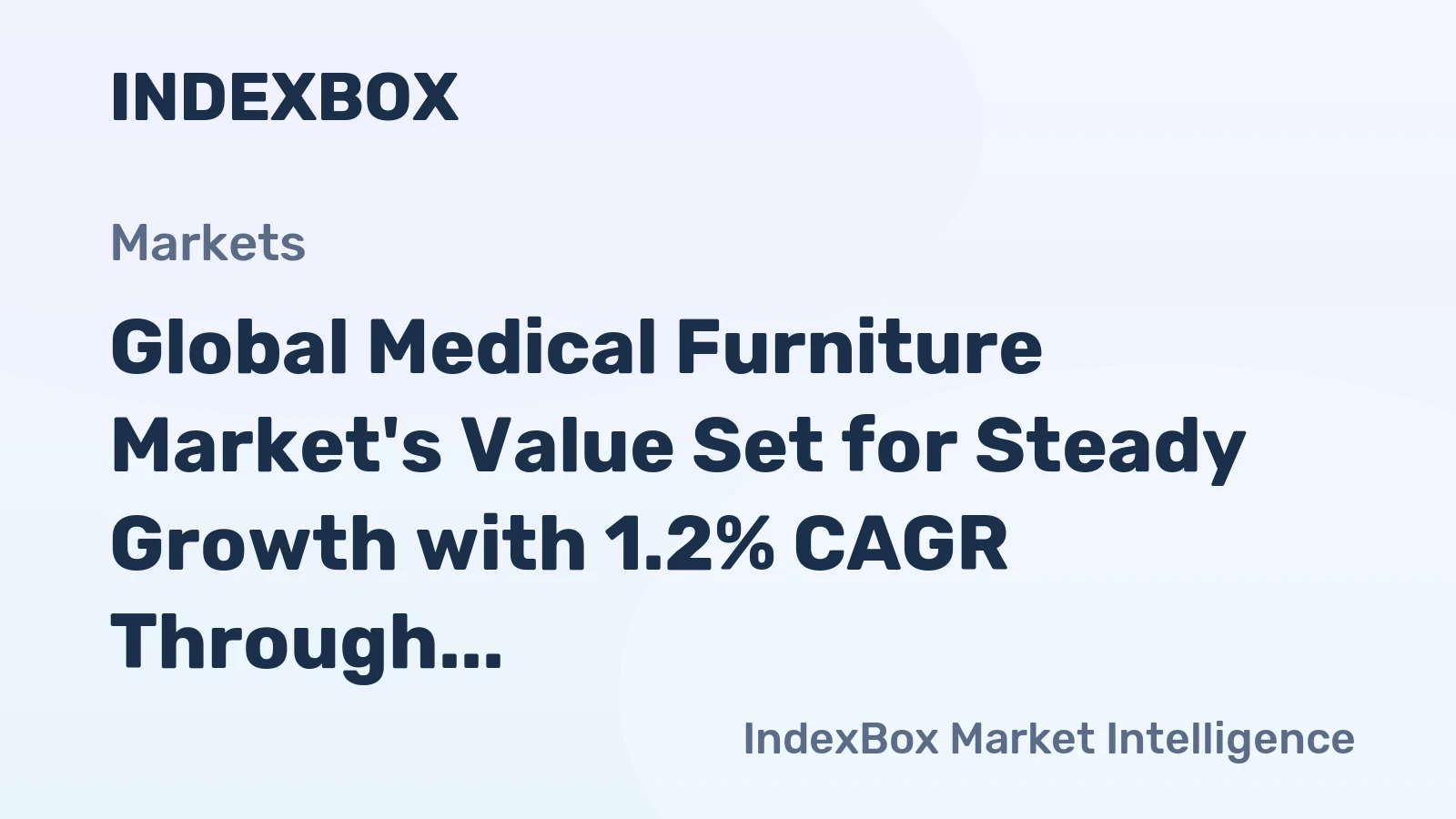 Global Medical Furniture Market's Value Set for Steady Growth with 1.2% CAGR Through 2035