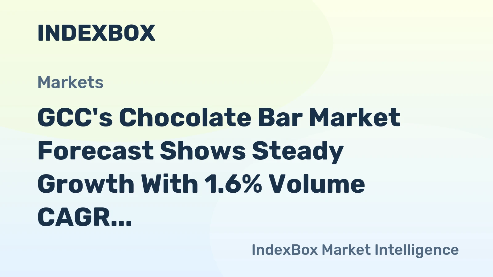 GCC's Chocolate Bar Market Forecast Shows Steady Growth With 1.6% Volume CAGR Through 2035