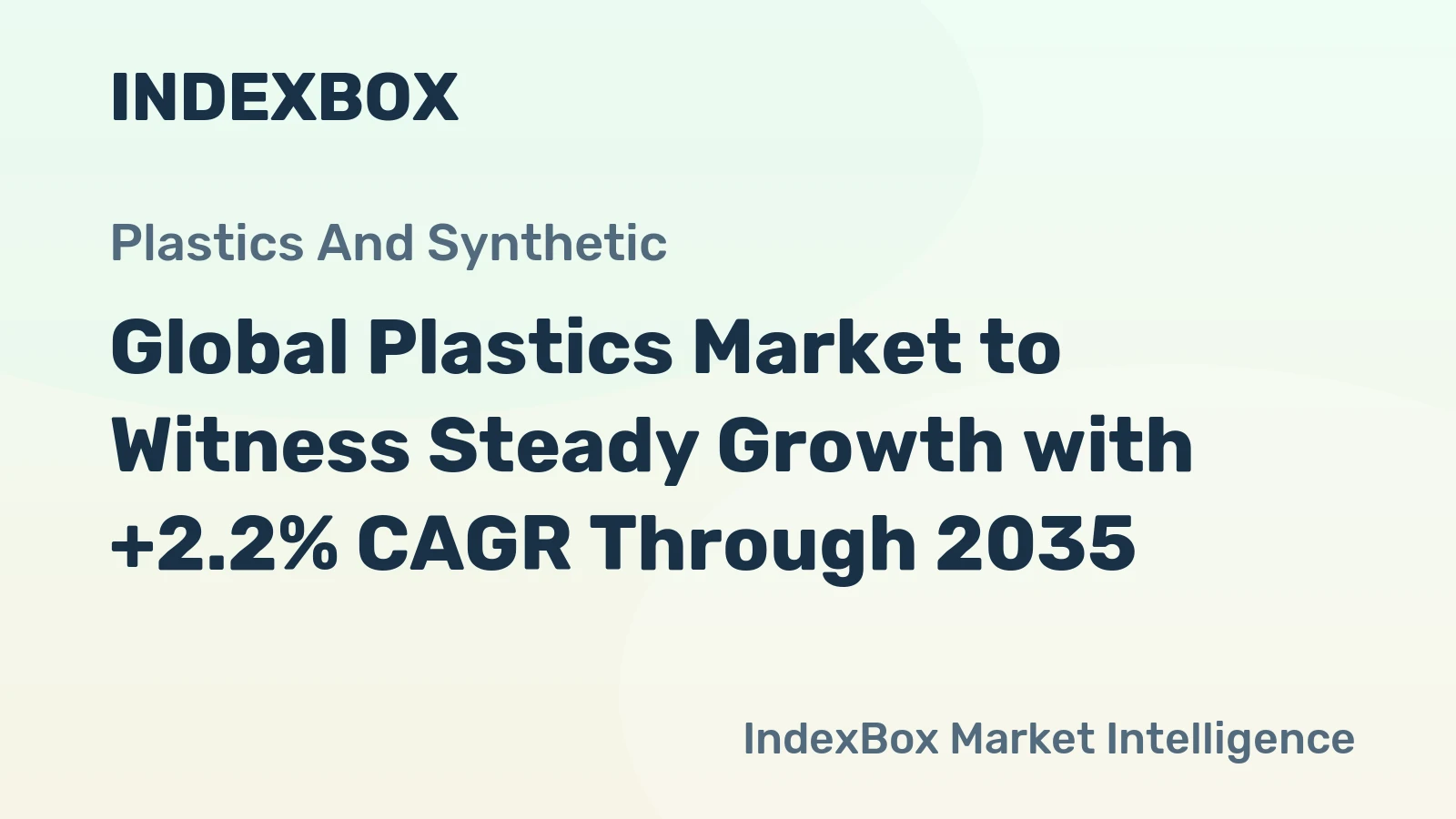 Global Plastics Market to Witness Steady Growth with +2.2% CAGR Through 2035