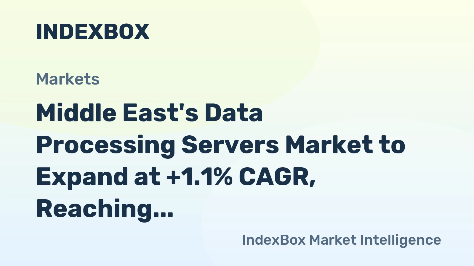 Middle East's Data Processing Servers Market to Expand at +1.1% CAGR, Reaching $6B by 2035