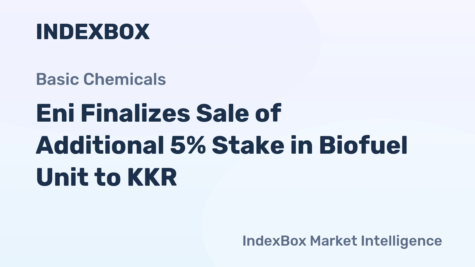 Eni Finalizes Sale of Additional 5% Stake in Biofuel Unit to KKR