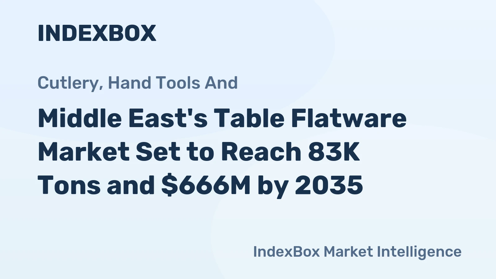 Middle East's Table Flatware Market Set to Reach 83K Tons and $666M by 2035