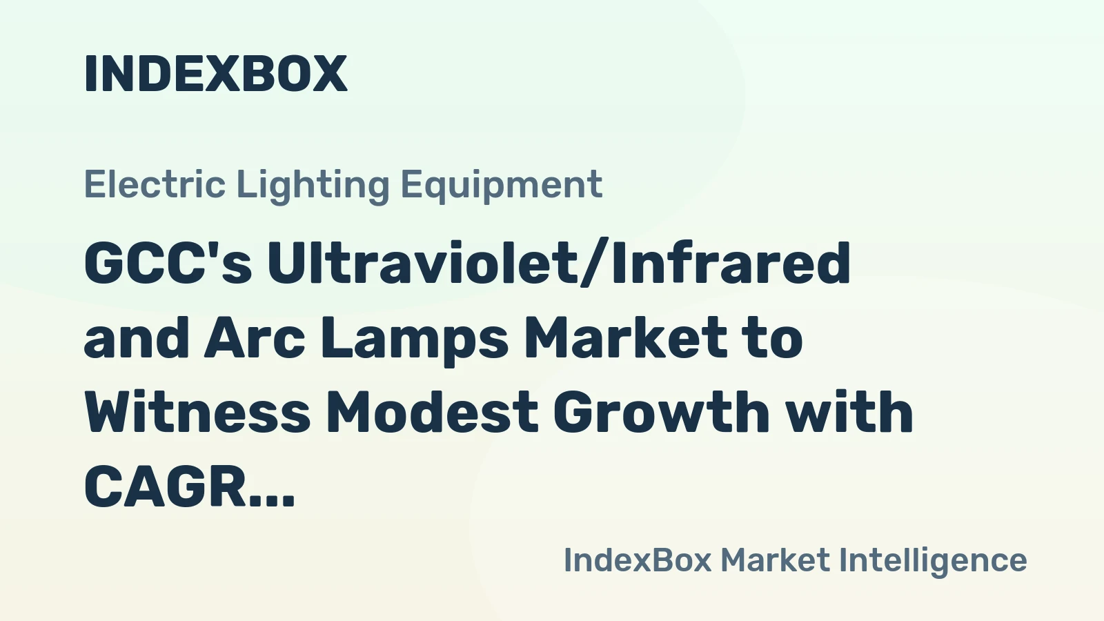 GCC's Ultraviolet/Infrared and Arc Lamps Market to Witness Modest Growth with CAGR of +0.7% by 2035
