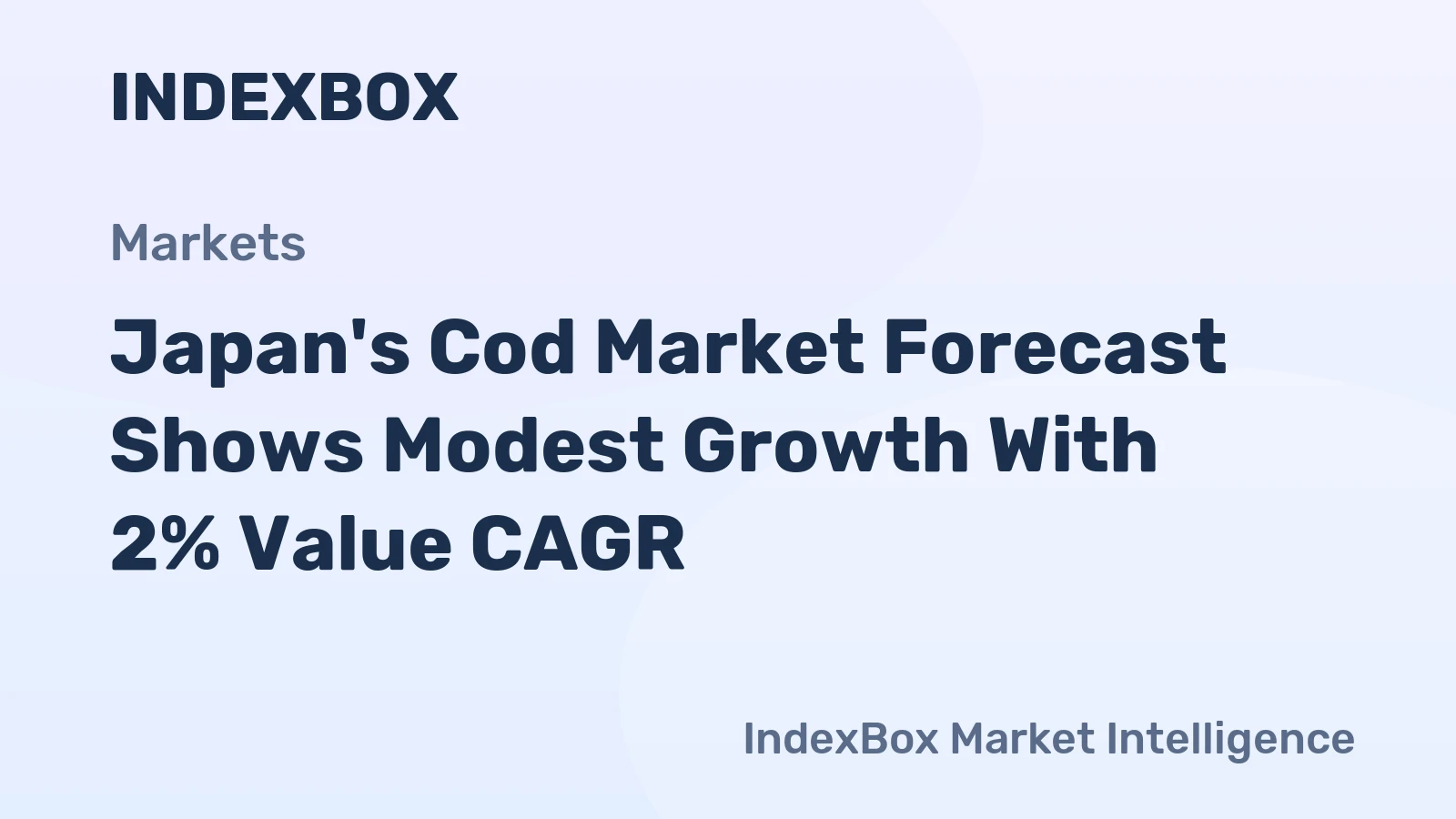 Japan's Cod Market Forecast Shows Modest Growth With 2% Value CAGR