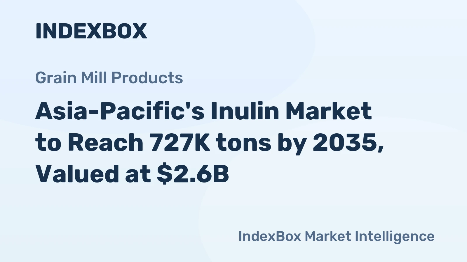 Asia-Pacific's Inulin Market to Reach 727K tons by 2035, Valued at $2.6B