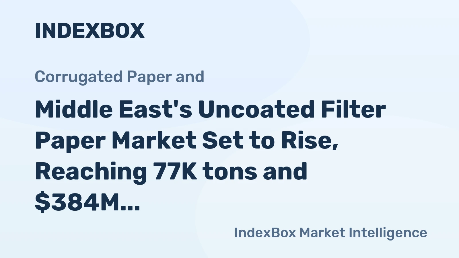 Middle East's Uncoated Filter Paper Market Set to Rise, Reaching 77K tons and $384M by 2035