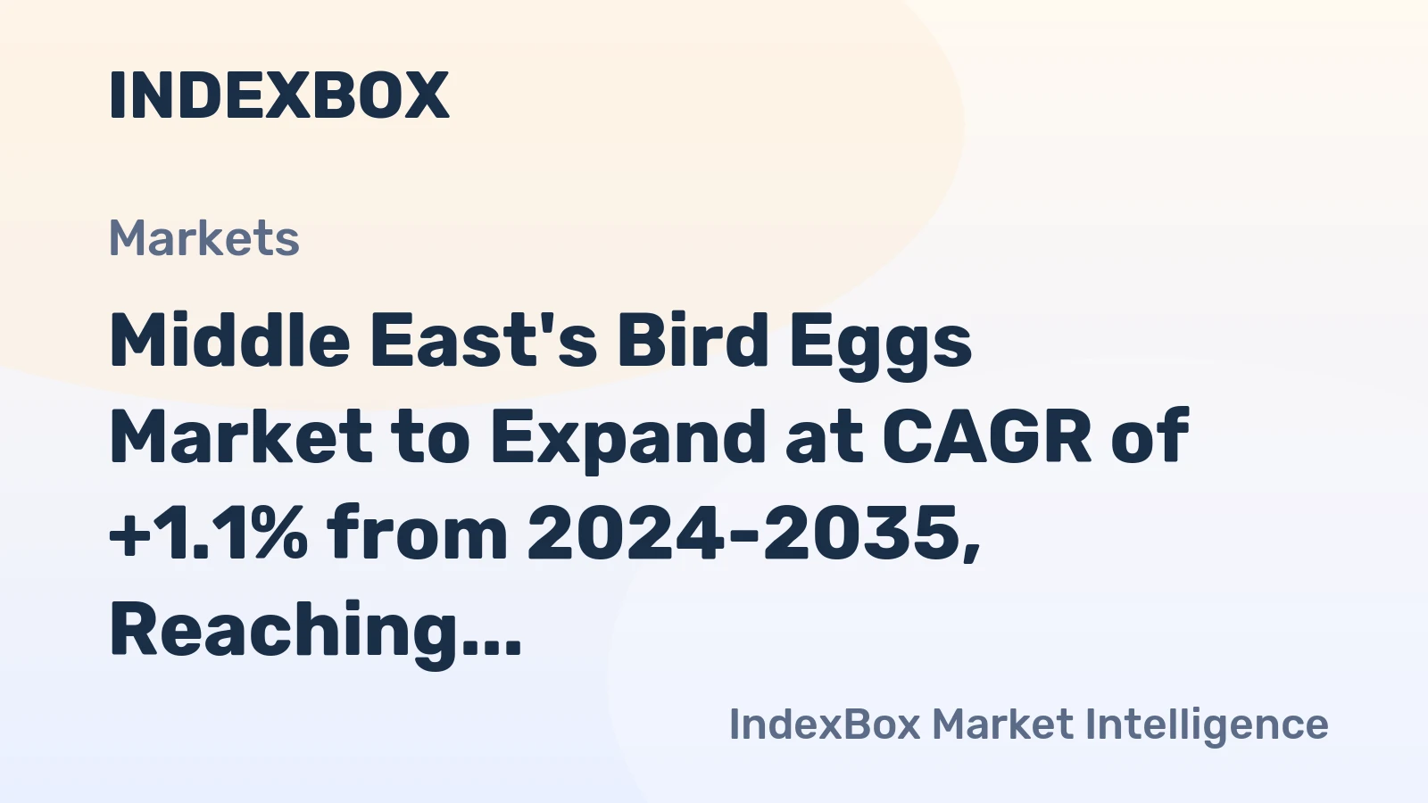 Middle East's Bird Eggs Market to Expand at CAGR of +1.1% from 2024-2035, Reaching 3.6M Tons