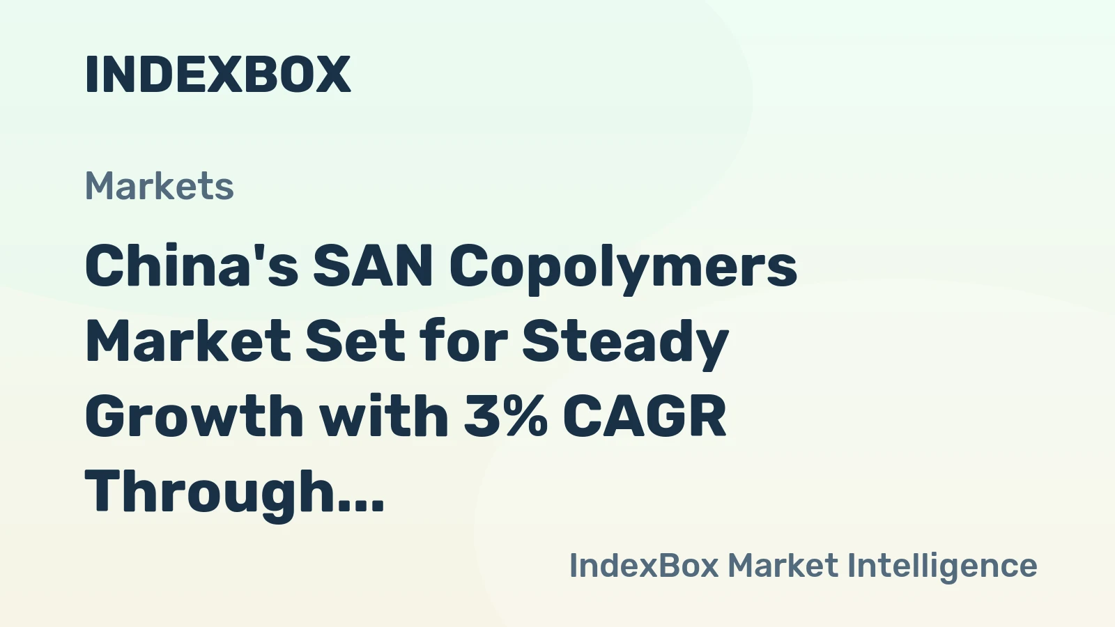 China's SAN Copolymers Market Set for Steady Growth with 3% CAGR Through 2035