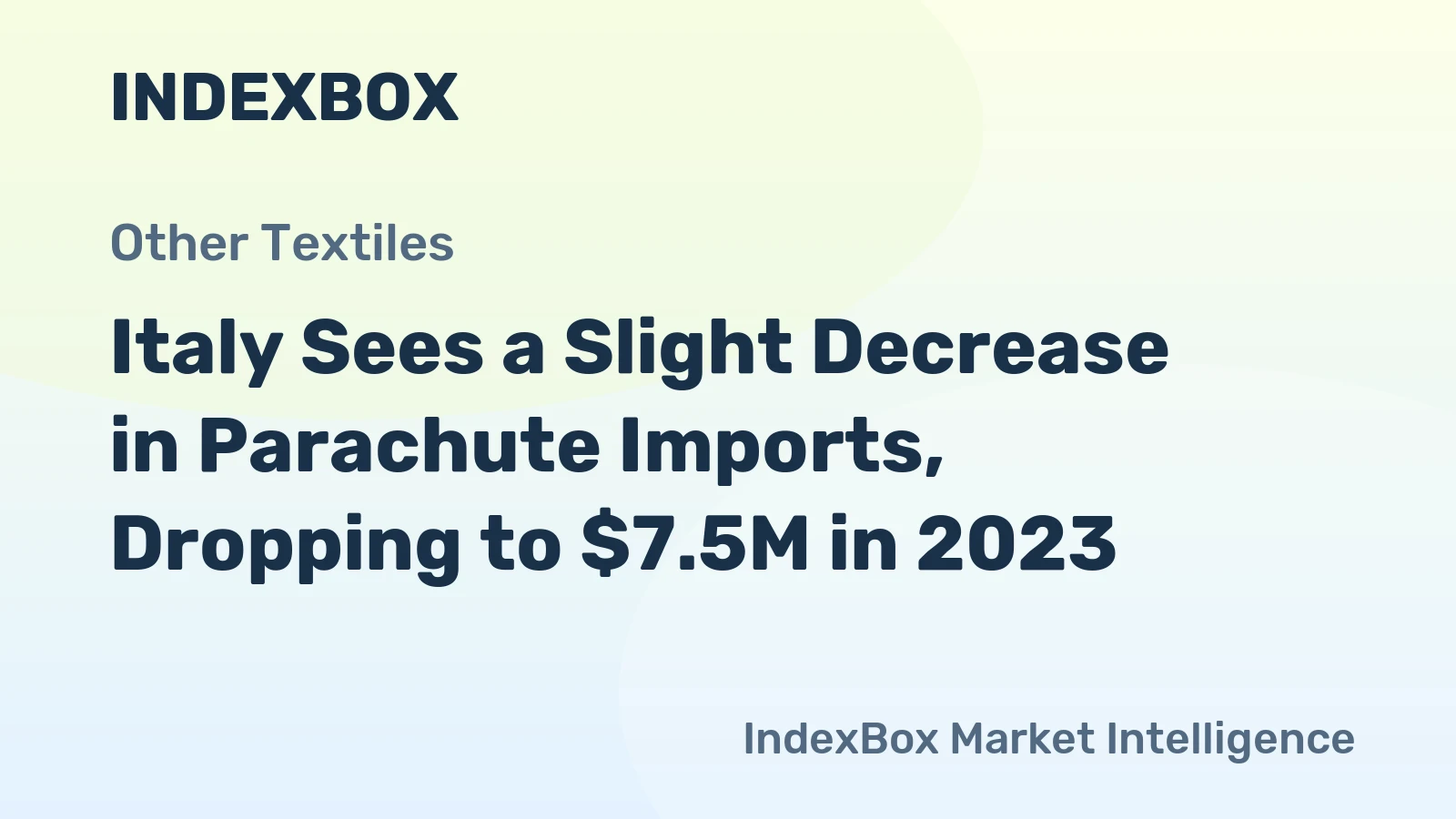 Italy Sees a Slight Decrease in Parachute Imports, Dropping to $7.5M in 2023