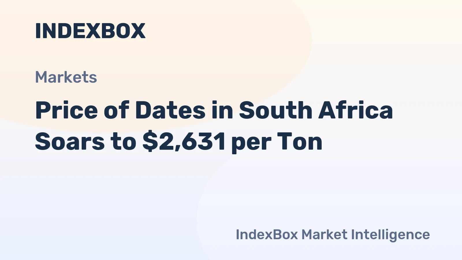 Price of Dates in South Africa Soars to $2,631 per Ton