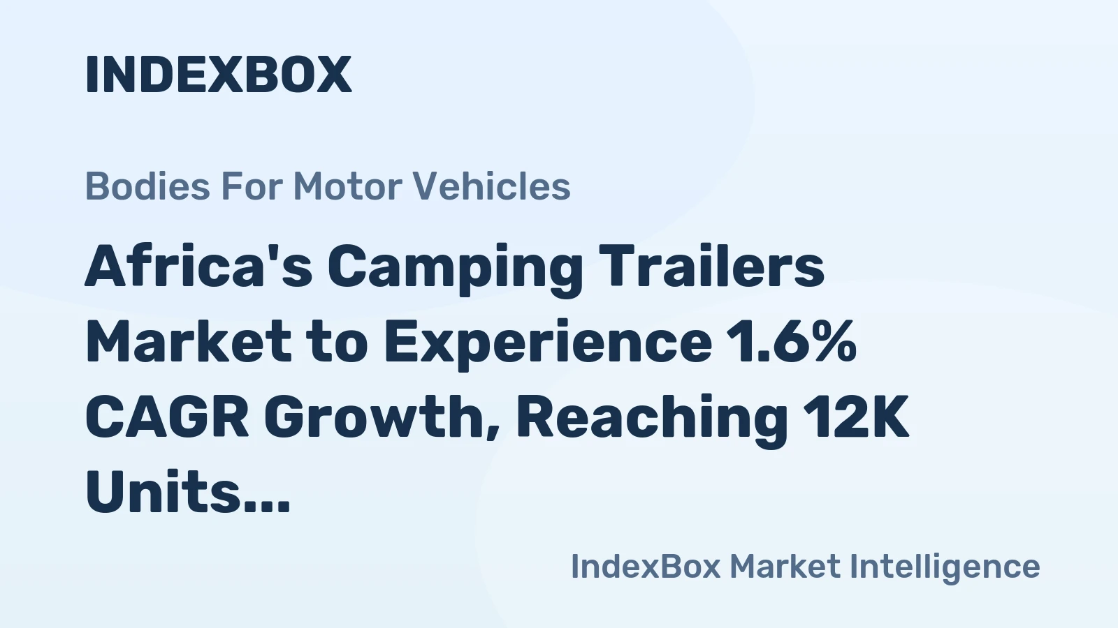 Africa's Camping Trailers Market to Experience 1.6% CAGR Growth, Reaching 12K Units by 2035