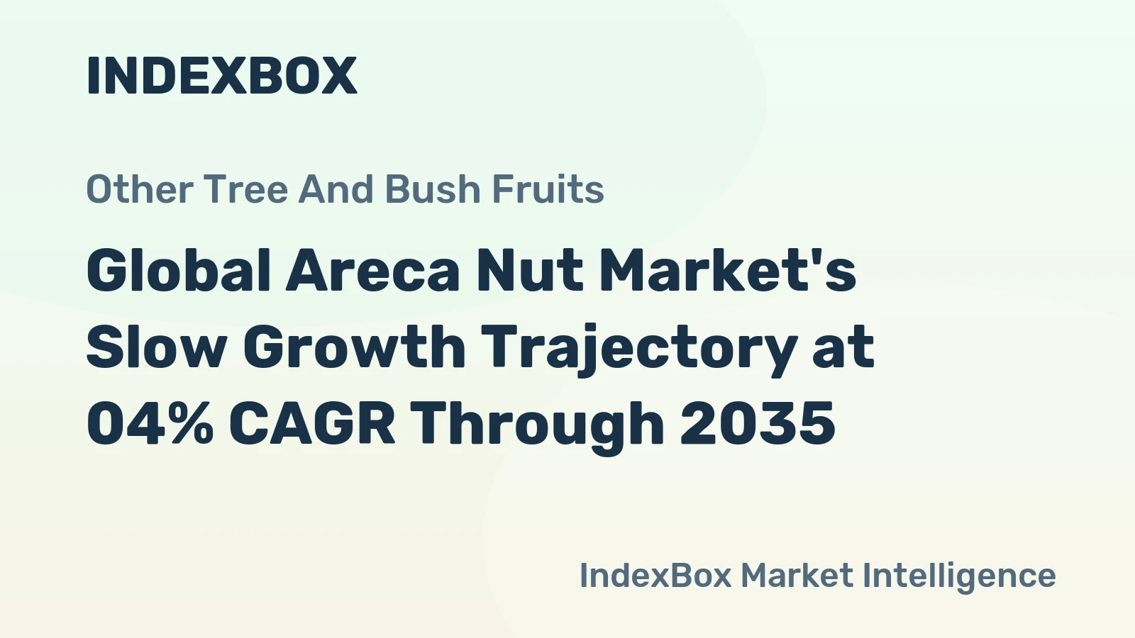 Global Areca Nut Market's Slow Growth Trajectory at 04% CAGR Through 2035