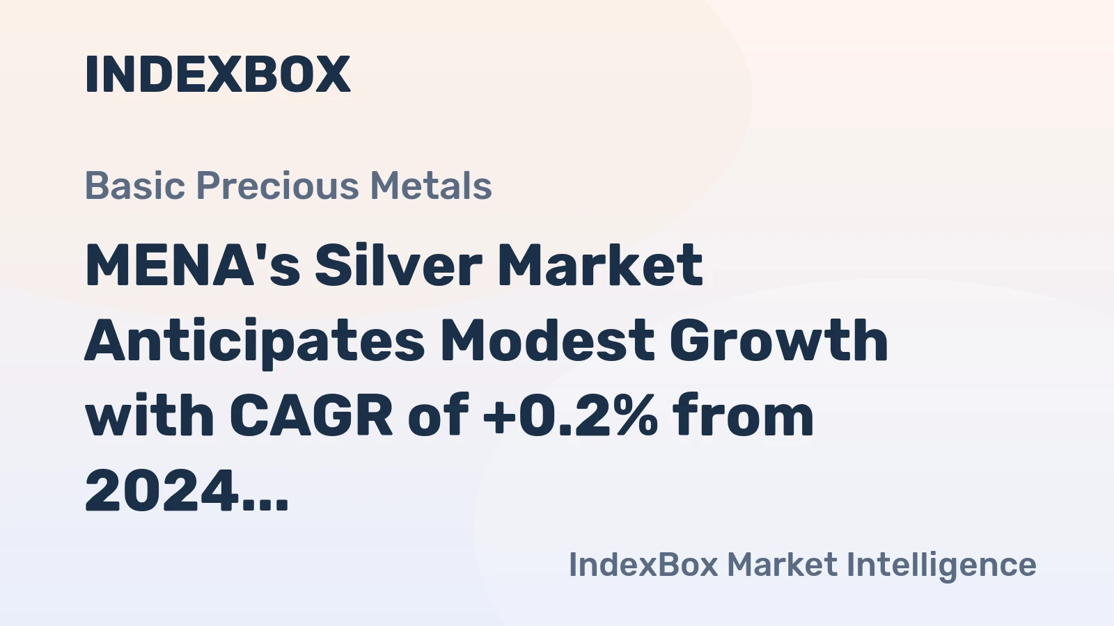 MENA's Silver Market Anticipates Modest Growth with CAGR of +0.2% from 2024 to 2035